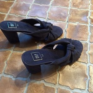 GAP | Shoes | New Gap Navy Blue Suede High Heel Sandals Size 85 | Poshmark